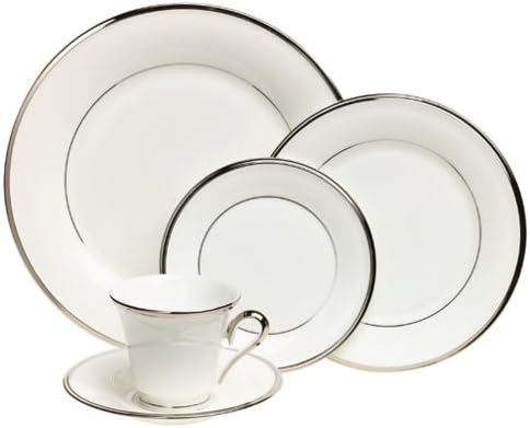 Amazon.com | Lenox Solitaire White 5-Piece Place Setting, Ivory and ...