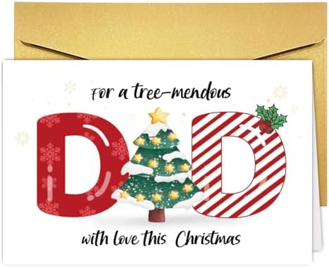 Amazon.com : GYYsweetus Christmas Card for Dad Funny, Scratch Xmas Card ...