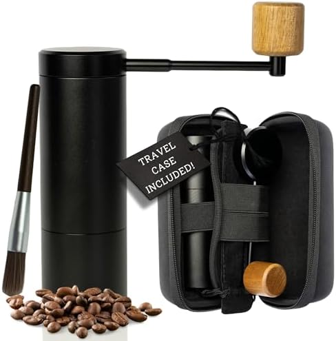Amazon.com: OnlyAny Manual Coffee Grinder with Carrying Case Stainless ...