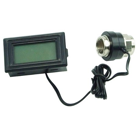 1/4" Thread In Line Temperature Sensor with LCD Display : Blue LCD ...