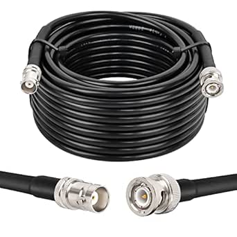 MOOKEERF BNC Male to BNC Female Coaxial Cable 50 ohm RG8X Coax Cable Ultra Low Loss BNC Jumper ...