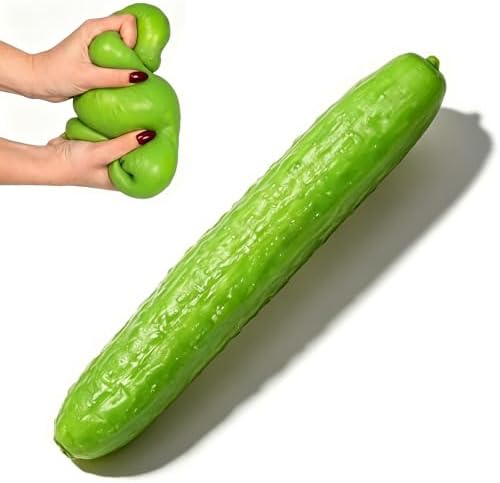 Amazon.com: Green Cucumber Squishy, 11 Inch Jumbo Squishy Green ...