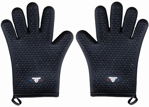 Amazon.com: Freedom Flames Silicone Oven Mitt - Heat Resistant BBQ ...