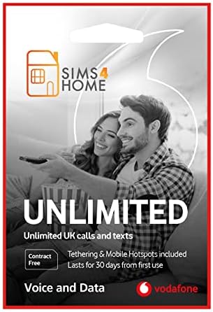 Vodafone Sim Card Preloaded with 20GB Data Unlimited Calls and Texts ...