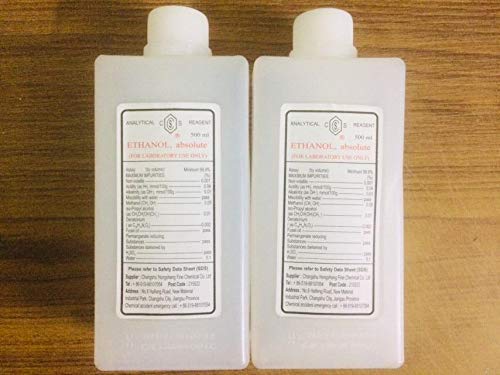 Generic Ethyl Alcohol aka Ethanol,absolute, 99.99% pure 500 ml CAS # 64 ...
