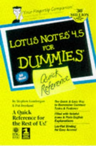 Amazon.com: Lotus Notes 4.5 For Dummies Quick Reference: 9780764503115 ...