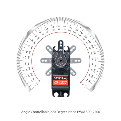 RCmall RDS3225 Servomoteur numérique 25 kg – Double arbre, engrenages ...