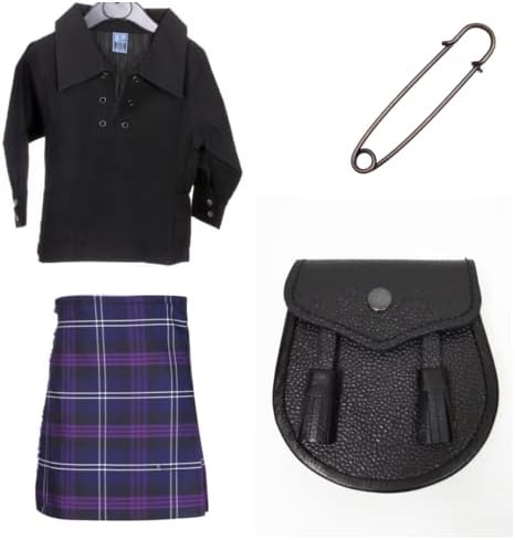 The Scotland Kilt Company Kids Kilt Set in Heritage of Scotland Tartan - Kilt 9-10 Years ...