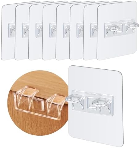 8 PCS self-Adhesive Shelf Supports Punch Free Shelf Support Brackets ...