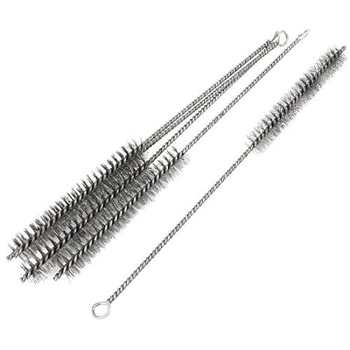 31cm Long 20mm Diameter Steel Wire Tube Cleaning Brush 5 Pcs : Amazon ...