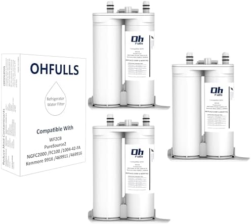 OHFULLS Refrigeator Water Filter Replacement Compatible with Frigidaire ...
