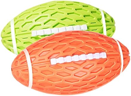 AUSCAT 2Pcs Chew Squeaky Toy Balls, Indestructible Dog Ball for Small ...