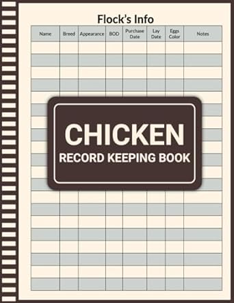 Chicken record Keeping Book:Track Chickens Feeding, Health, Hatching ...