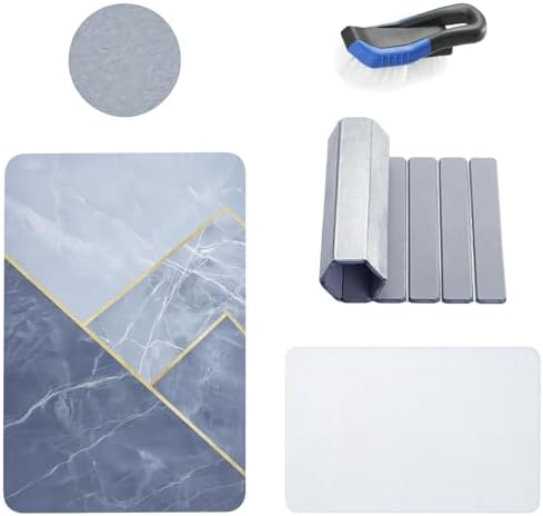 Amazon.com: Foldable Stone Bath Mat, Diatomaceous Earth Stone Dish ...