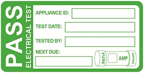 Pat Test Sticker with Fuse Rating, 1x2 inch 100pcs Pat Testing Label ...