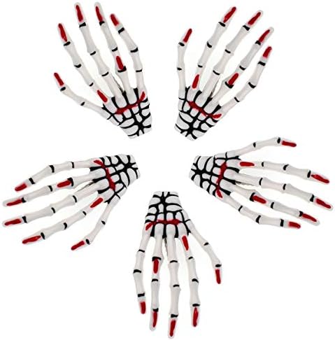 Amazon.com : 5Pcs Skeleton Hands Hair Clips 3" Gothic Style Halloween ...