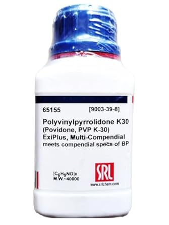 SRL Polyvinylpyrrolidone K30 (Povidone, PVP K-30) ExiPlus, Multi-Compendial, 100gm, CAS: 9003-39 ...