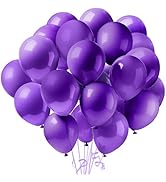 Amazon.com: KatchOn, Shiny Purple Balloons Set - 12 Inch, Pack of 50 ...