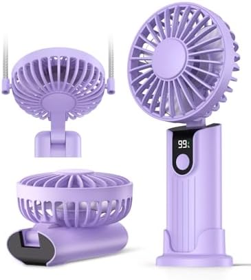 Warmco Portable Handheld Fan, 5000mAh USB Rechargeable Foldable Fan 3 ...
