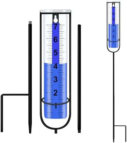 Amazon.com : OUISJYER Upgraded Rain Gauge Outdoor, Large Clear Numbers ...