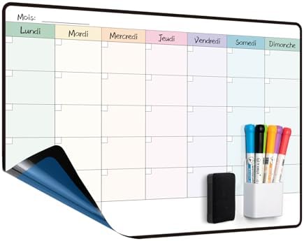 MCCORL 42x28 cm Calendrier Adhesif Tableau blanc Planning Mural ...