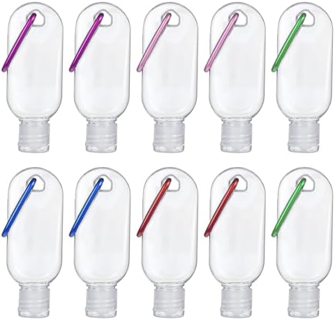 Amazon.com: Travel Bottles with Keychain, 1.7oz (50ml) Portable Plastic ...