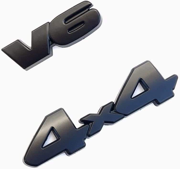 Amazon.com: 2Pc 4x4 V6 Blackout Emblem Overlays 3D Badge Sticker Kit ...