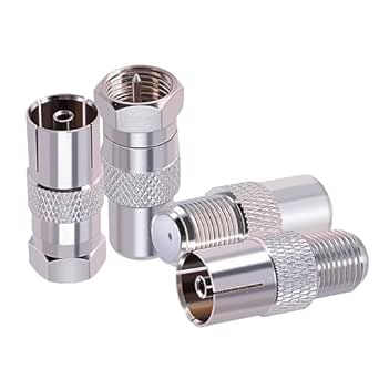 Amazon.com: CNARIO 4Pcs F to TV Adapter, F Female/Male to TV Pal Male ...
