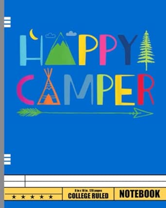 Amazon.com: Happy Camper Notebook: 8 x 10 Inches, 120 page Travel ...