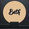 Amazon.com: CREATCABIN Wooden Bath Sign Bathroom Decor Wood Cutout ...