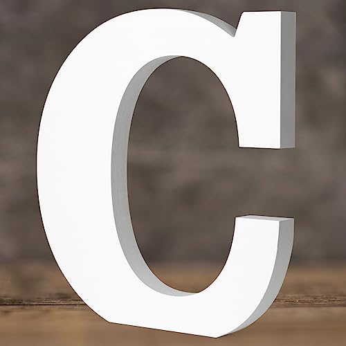 Snapklik.com : 12 Inch White Wood Letters, Large Unfinished Wooden ...