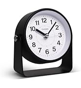 Amazon.com: TIMESS Analog Alarm Clock, Silent Non-Ticking Quartz ...