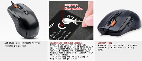 A4Tech Versatile Classic Pinpoint Optic Wired USB Mouse