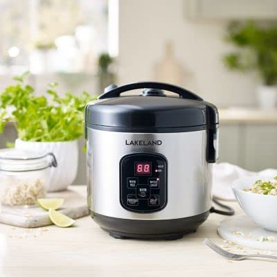 Lakeland Digital Rice Cooker 1L – 4-6 Portions White & Brown Plus ...