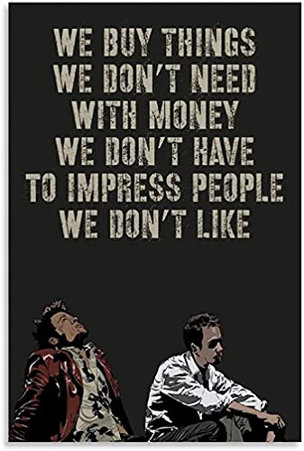 Fight Club Poster - 170GSM 12x18 Unframed Multicolor Perfect for your ...