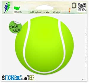Amazon.com: Tennis Sport Ball Vinyl Car Bumper Window Sticker 4" x 4 ...
