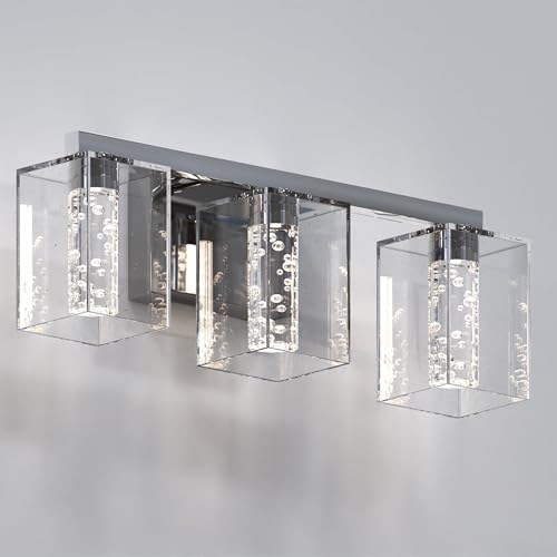 3-Light Bathroom Light Fixtures,Modern Vanity Lights with 3 Color Modes ...
