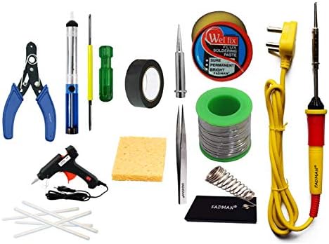 GUNK 8 IN 1 Solder Iron kit, Electric 25W Soldering Iron Kit Set for ...