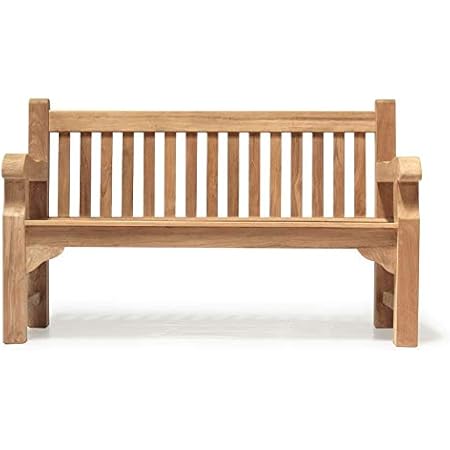 Jati Gladstone Teak FULLY ASSEMBLED Park Bench 1.8m with Brass Memorial ...