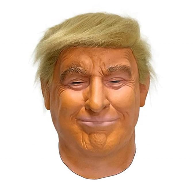LipSki Donald Trump latex character mask Celebrity Full Head with Gold ...