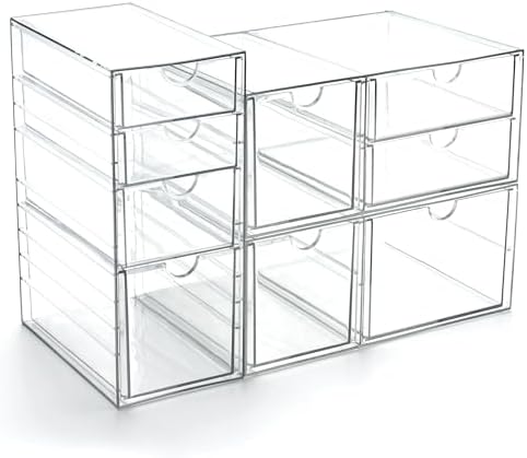 Amazon.com: VZKAH Acrylic Organizer with Drawers | 20 Drawers 4 Sets ...