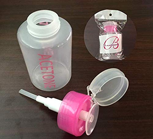 Amazon.com : Beauticom Blue Push Down Clear Acetone-Labeled 6 Oz ...