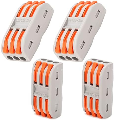 WOODTULA Compact Splicing Wire Connectors - 3 to 3 inline Electrical ...