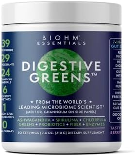 Amazon.com: BIOHM Essential Digestive Greens, Green Superfood Powder ...