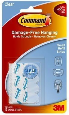 Amazon.com: Command Small Refill Strips R69D, 24 Strips, Clear ...