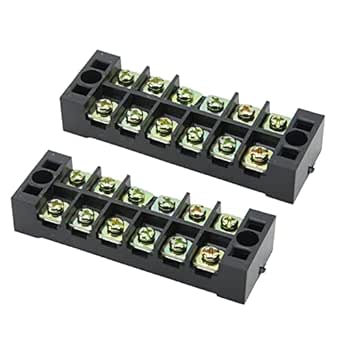 Terminal Strip, 2-Piece Double Row Wire Terminal Block Iron for Power ...