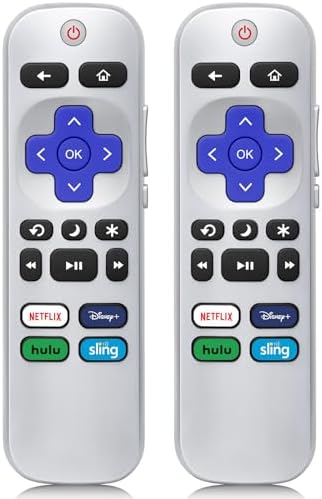 Amazon.com: 2Pcs Replacement Remote Control Compatible for Roku TV ...