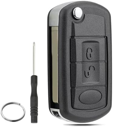 HYMOLKYE 3 Button Flip Key Fob Case for Land Rover Discovery 3 Range ...