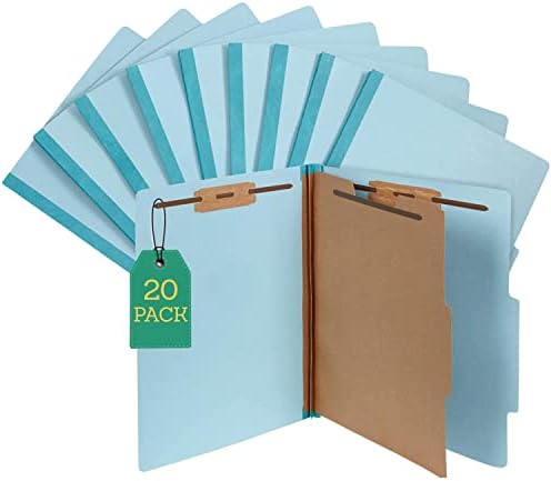 Amazon.com : 1InTheOffice Classification Folders, 2 Divider ...