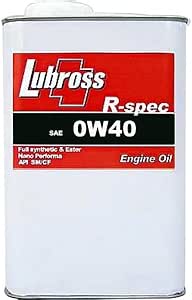 Amazon.co.jp: Rubros Engine Oil R-Spec 0W-40 SP/CF 100% Synthetic Oil ...